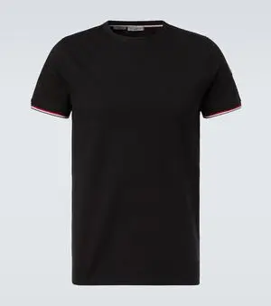 Moncler Tricolor Cotton-blend Jersey T-shirt