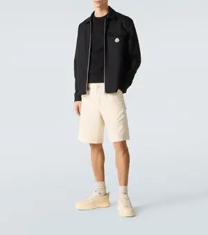 Moncler Tricolor Cotton-blend Jersey T-shirt
