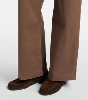 FRAME Refined Wide-leg Jeans - Green