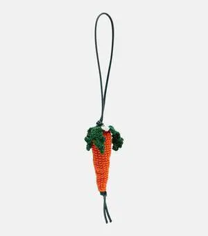 JW Anderson Carrot Knitted Bag Charm - Orange