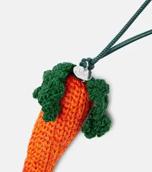 JW Anderson Carrot Knitted Bag Charm - Orange