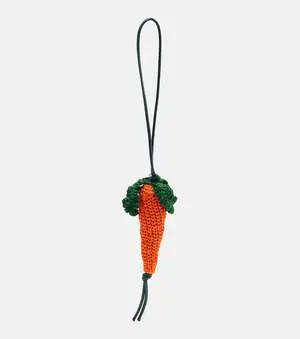 JW Anderson Carrot Knitted Bag Charm - Orange