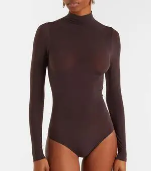 Wolford Buenos Aires Sheer Bodysuit - Brown