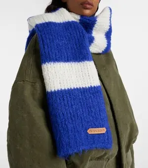 JW Anderson Striped Alpaca-blend Scarf