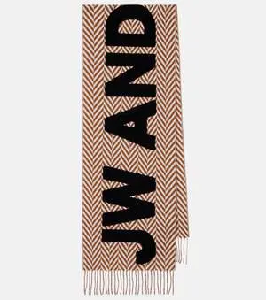 JW Anderson Logo Wool And Alpaca-blend Scarf