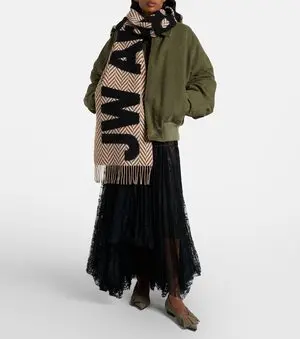JW Anderson Logo Wool And Alpaca-blend Scarf