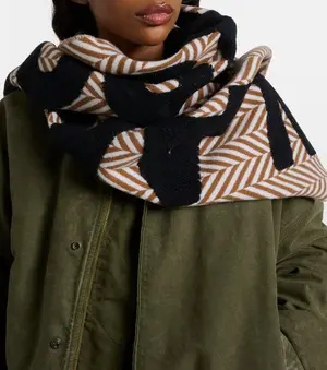 JW Anderson Logo Wool And Alpaca-blend Scarf