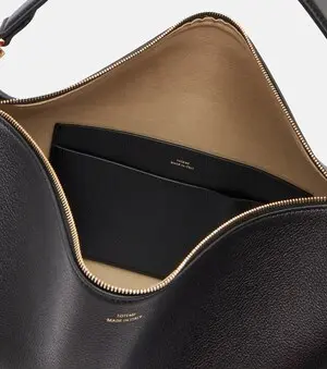 TOTEME Bevel Leather Shoulder Bag - Black