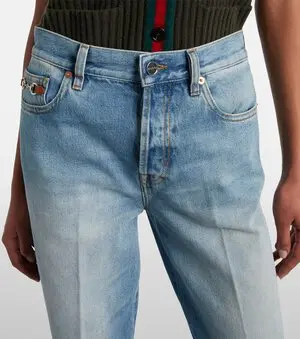 Gucci Horsebit Mid-rise Flared Jeans