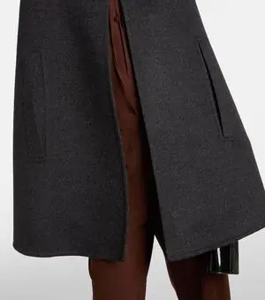 Gucci Caban Horsebit Wool Cape - Grey