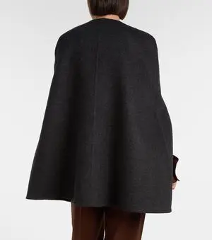 Gucci Caban Horsebit Wool Cape - Grey