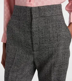Gucci High-rise Wool Straight Pants