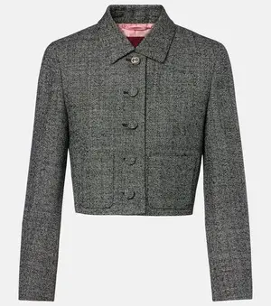 Gucci Women's Cropped Bouclé-Tweed Jackets
