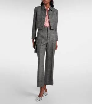 Gucci Cropped Wool Jacket - Grey
