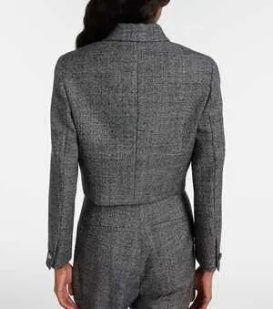 Gucci Cropped Wool Jacket - Grey