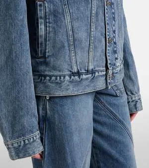 JW Anderson Corduroy-trimmed Denim Jacket - Blue