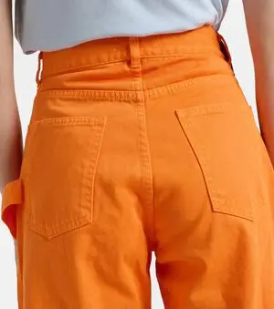JW Anderson Embroidered High-rise Straight Jeans