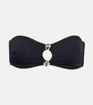 Simkhai Embellished Cutout Bikini Top - Black