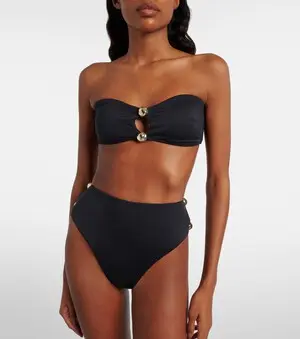 Simkhai Embellished High-rise Bikini Bottoms