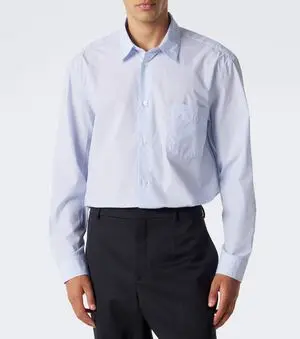 LARDINI Striped Cotton Poplin Shirt