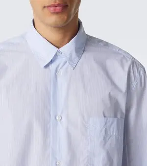 LARDINI Striped Cotton Poplin Shirt