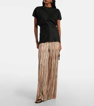 Missoni Sequined Striped Wide-leg Pants - Brown