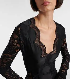 Rabanne Lace-trimmed Maxi Dress