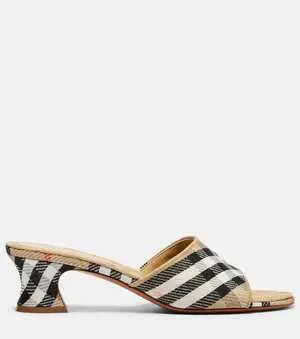 Burberry Sloane 45 Check Mules