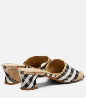 Burberry Sloane 45 Check Mules