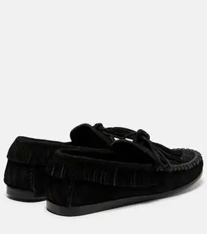 Isabel Marant Étoile Fitza" Fringed Suede Moccasins - Black