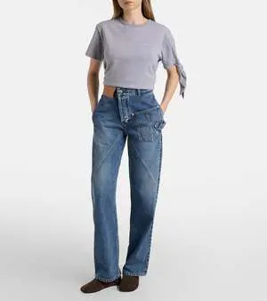 JW Anderson Twisted Embroidered Straight Jeans