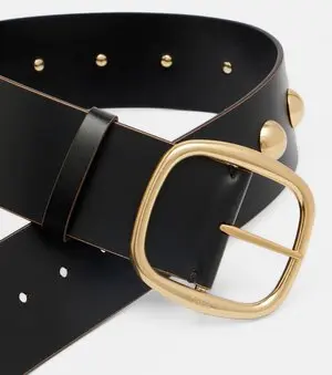 Chloé Midnight Studded Leather Belt - Black