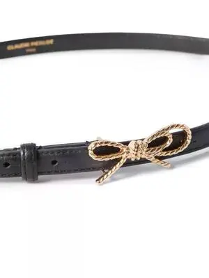Claudie Pierlot Calf Leather Belt With Bow Buckle