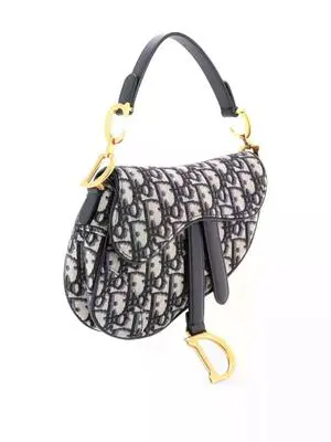 Dior Saddle Handbag Oblique Canvas Mini Shoulder Bag - Blue