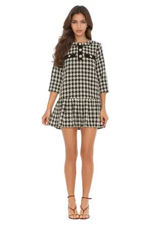ALEXIA ADMOR Sabine Dress - Bw Houndstooth