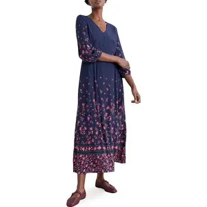 SEASALT CORNWALL High Woods Printed Maxi Dress - Winding Wildflower Maritime