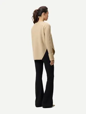 Gobi Cashmere Cashmere Sweater With Detachable Collar - Beige