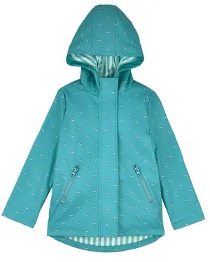 MEMOI Lined Raincoat With Self-storage Pouch