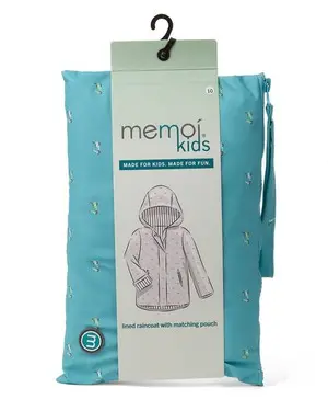 MEMOI Lined Raincoat With Self-storage Pouch