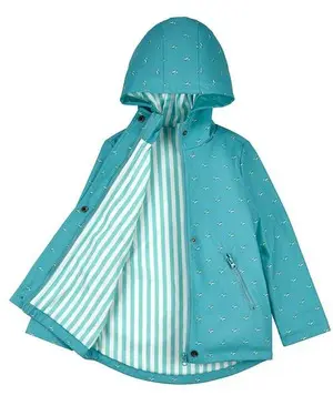 MEMOI Lined Raincoat With Self-storage Pouch