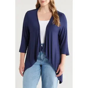 24seven Comfort Apparel Draped Cardigans For Women
