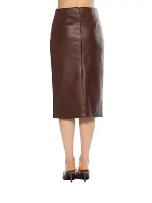 ALEXIA ADMOR Auren Pencil Skirt - Burgundy