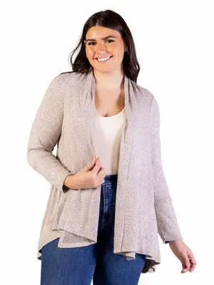24seven Comfort Apparel High Low Cardigans For Women