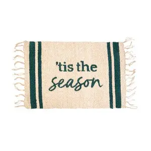 CAROL & FRANK Tis The Season Jute Rug - Blue