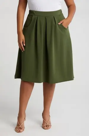 24seven Comfort Apparel Loose Fit Skirts