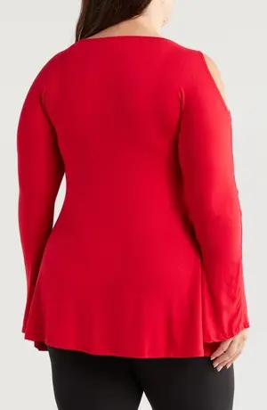 24SEVEN COMFORT APPAREL Crisscross Strap Jersey Top