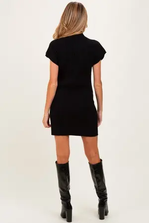 PINKBLUSH Ribbed Knit Maternity Sweater Dress