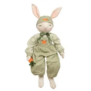 GALLERIE II Andy Bunny Easter Gathered Traditions Joe Spencer Soft Figure Figurine - Green