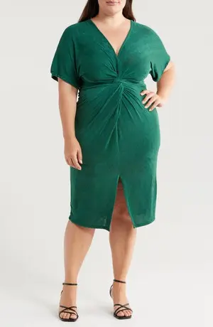 24seven Comfort Apparel Short Sleeve Cocktail Dresses