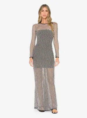 JBQ Gia Fishnet Lace Dress